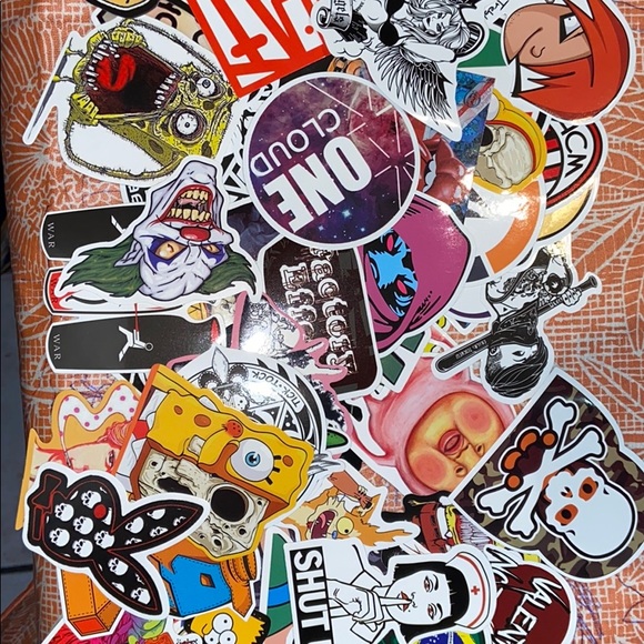Other | Fifty Assorted Laptop Skateboard Stickers | Poshmark